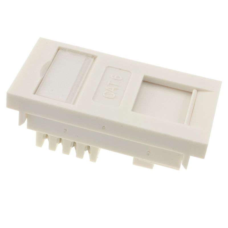 kenable CAT6 RJ45 Patch Cable Module Keystone with Name Plate in White ...