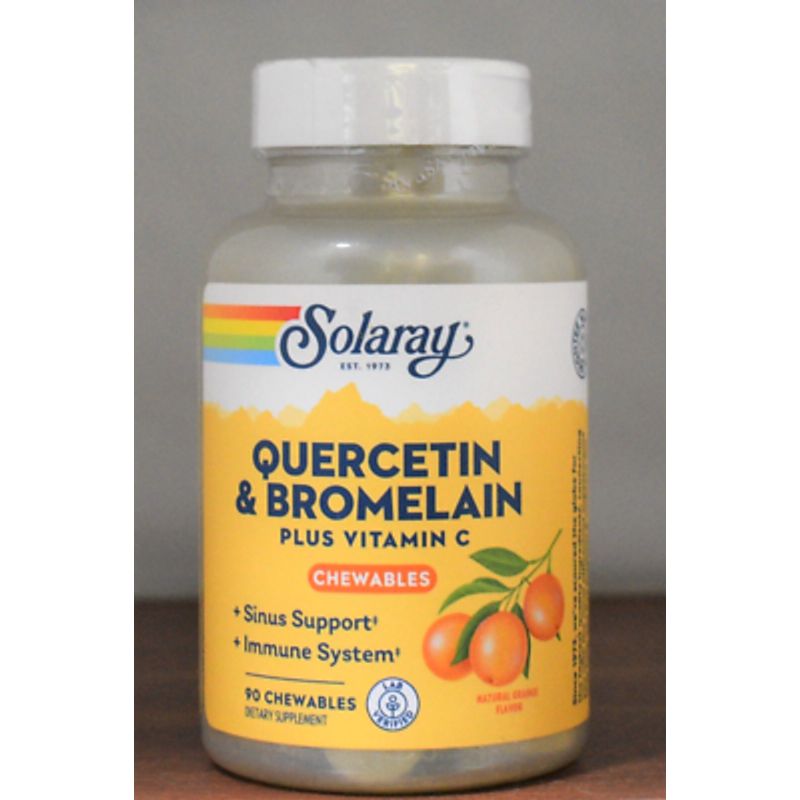 Solaray Quercetin & Bromelain Plus Vitamin C 90 Chewables QBC Plex ...