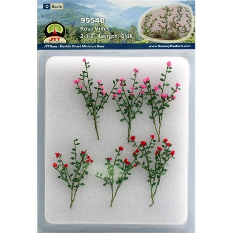 JTT Scenery Products Flowering Plants Rose Vines O Scale Hobby Train ...