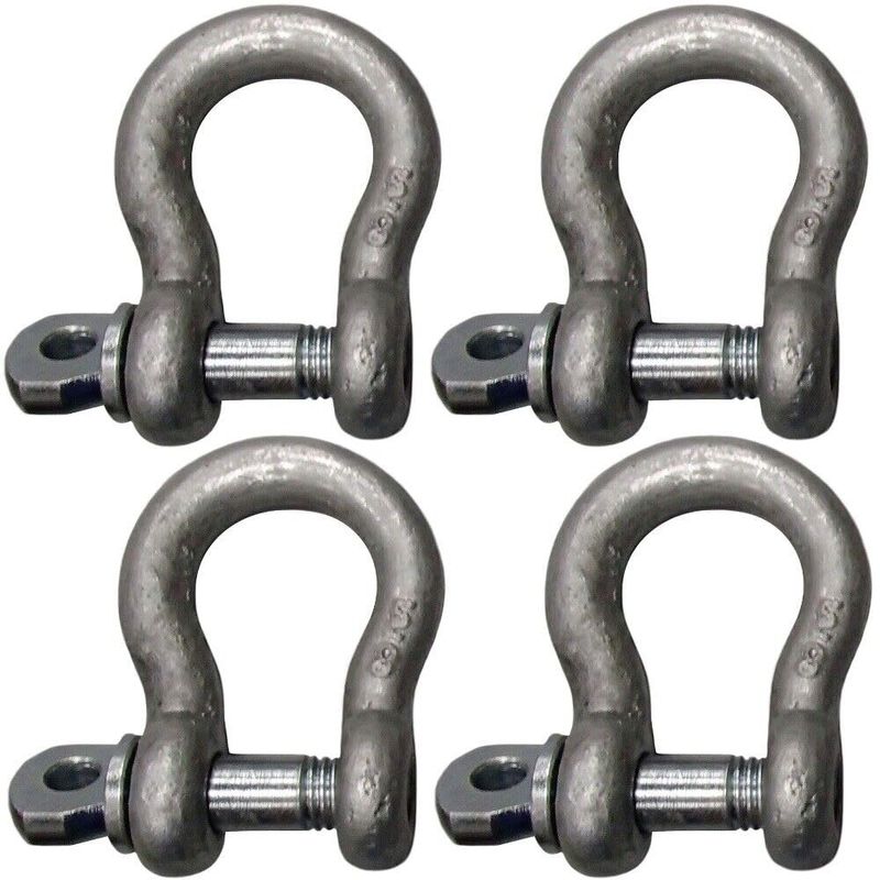 ACTIVLIFE for (4) 3/4" Shackle Clevis D-Ring with Screw Pin Anchor ...