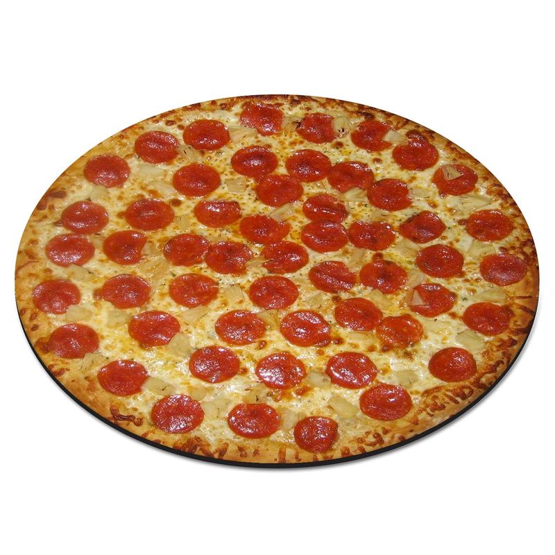 Pepperoni Pizza Circular PC Computer Mouse Mat Pad - Online Marketplace ...