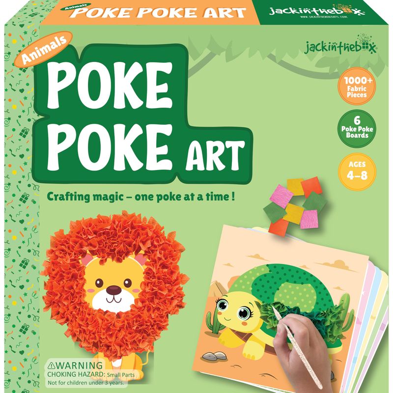 jackinthebox Poke Poke Art for Kids – Animals Theme Like Tortoise ...