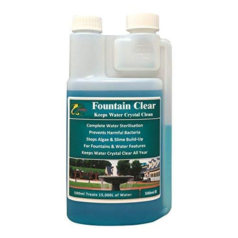 HYDRA Fountain Clear Water Feature Cleaner | 500ml Treats 15,000L ...