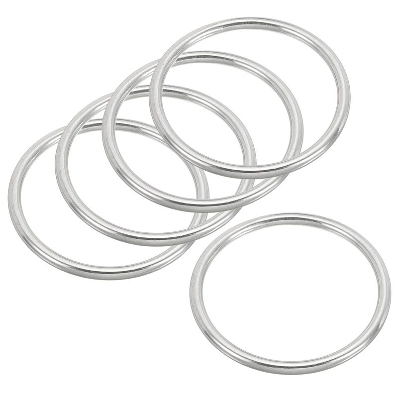 PATIKIL 5 Pcs Metal Rings 2 Inch 316 Stainless Steel Rings Marine Grade ...