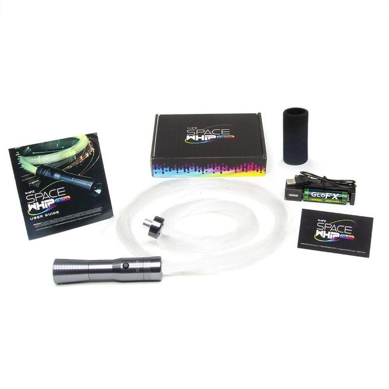 GloFX Space Whip Remix Bundle Kit [PROGRAMMABLE LED Fiber Optic Whip] 6 ...