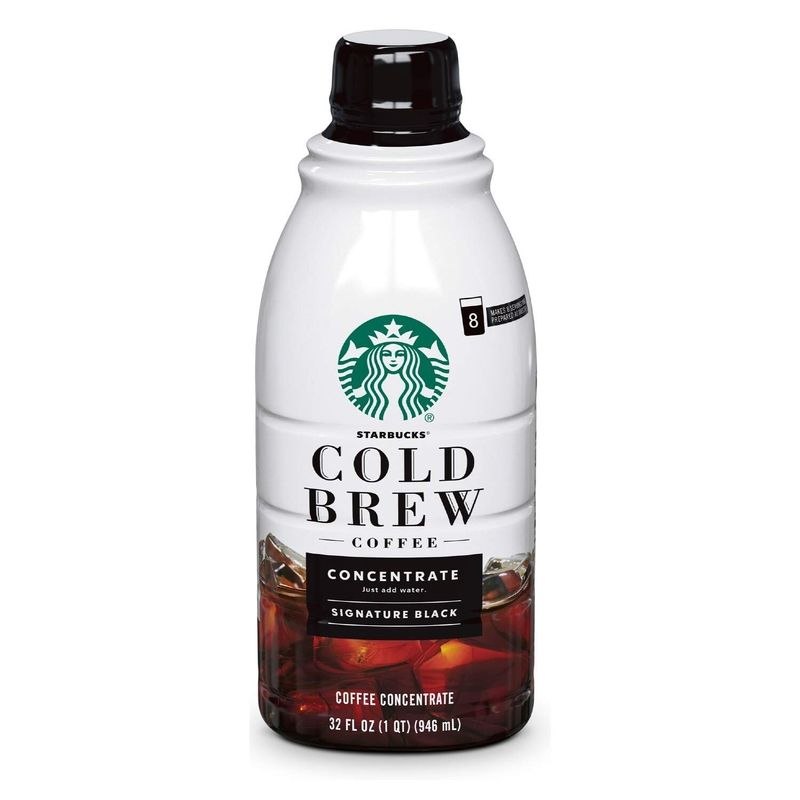 Starbucks Cold Brew Coffee SIGNATURE BLACK Concentrate (1 Pack) 32 Oz ...