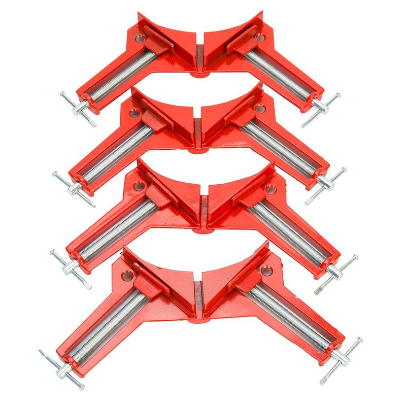 FreeTec 4pcs Right Angle Clamp Adjustable Wood Vice Miter Clamp for ...