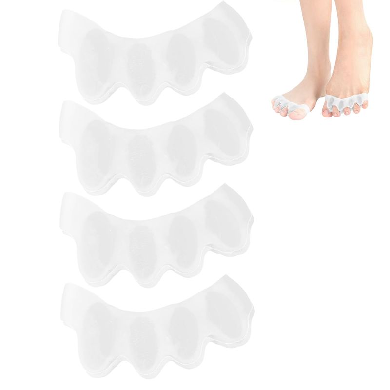Pack of 4 Silicone Toe Separators, Toe Spacers, Toe Separators ...