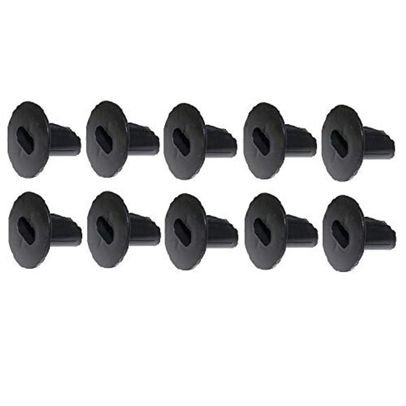 K M Electronics® 10 X Double Twin Grommets TV Coax Cable Tidy Wall ...