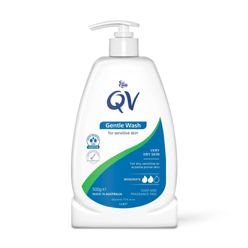 QV Gentle Wash (500g) Body Wash for Dry, Sensitive Skin, pH Balanced ...