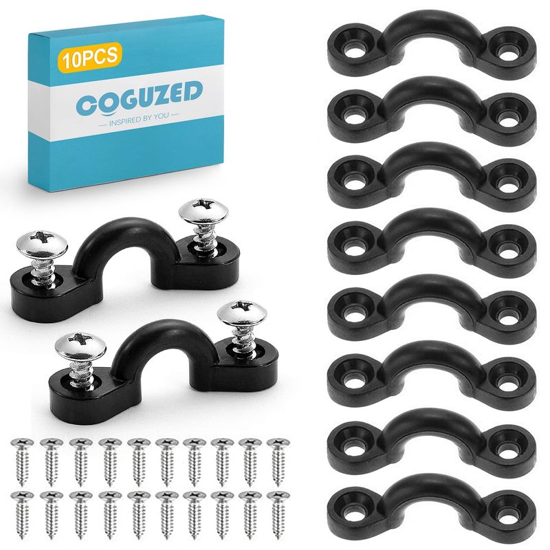 CoguZed 10Pcs Kayak Rigging Kit - Nylon Bungee Deck Loops with Eye ...
