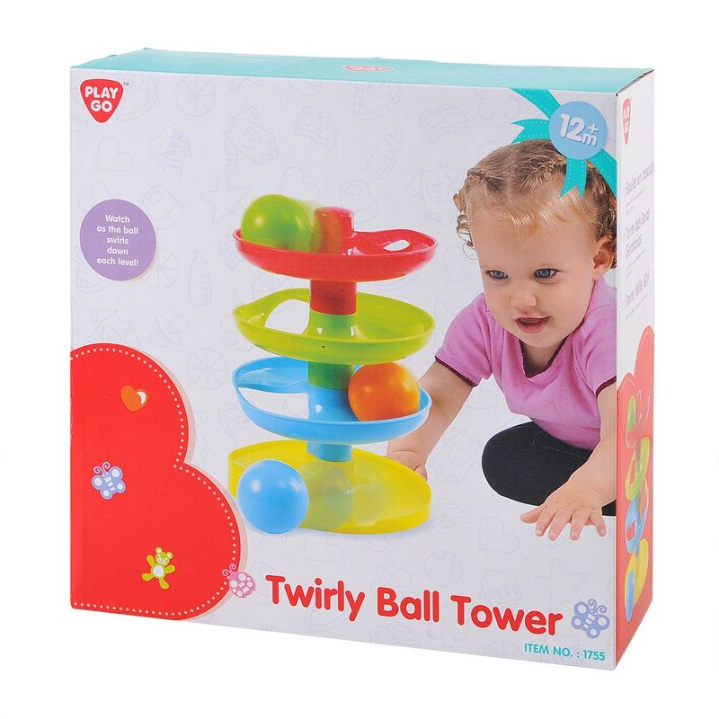 PLAY Twirly Tower Ball Drop Educational Development Toys for Kids Hand ...