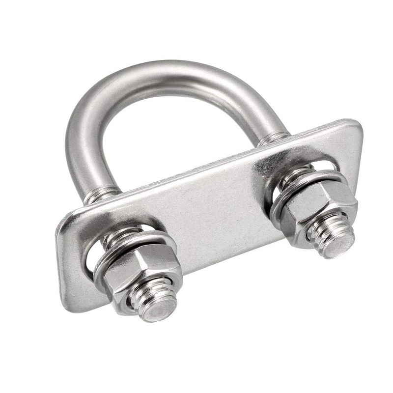 sourcing map u-bolts 2Pcs 1"(25mm) Inner Width 52mm Length M8 304 Stainless Steel Round U Bolt ...