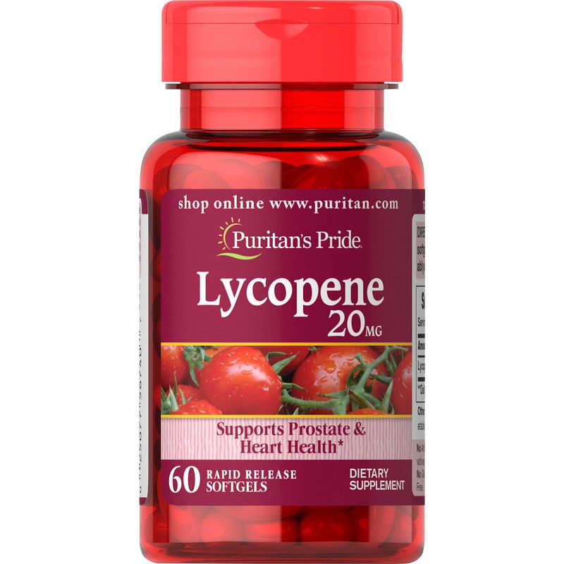 Puritan's Pride Lycopene 20 mg - 60 Softgels - EveryMarket