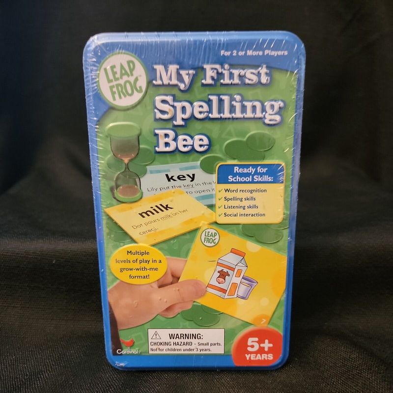Leap Frog My First Spelling Bee NEW Flash Cards Educational Game in Tin ...