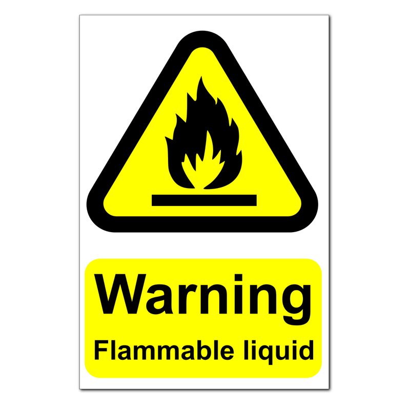 Warning Flammable Liquid Correx Sign Board 300mm x 200mm x 4mm ...