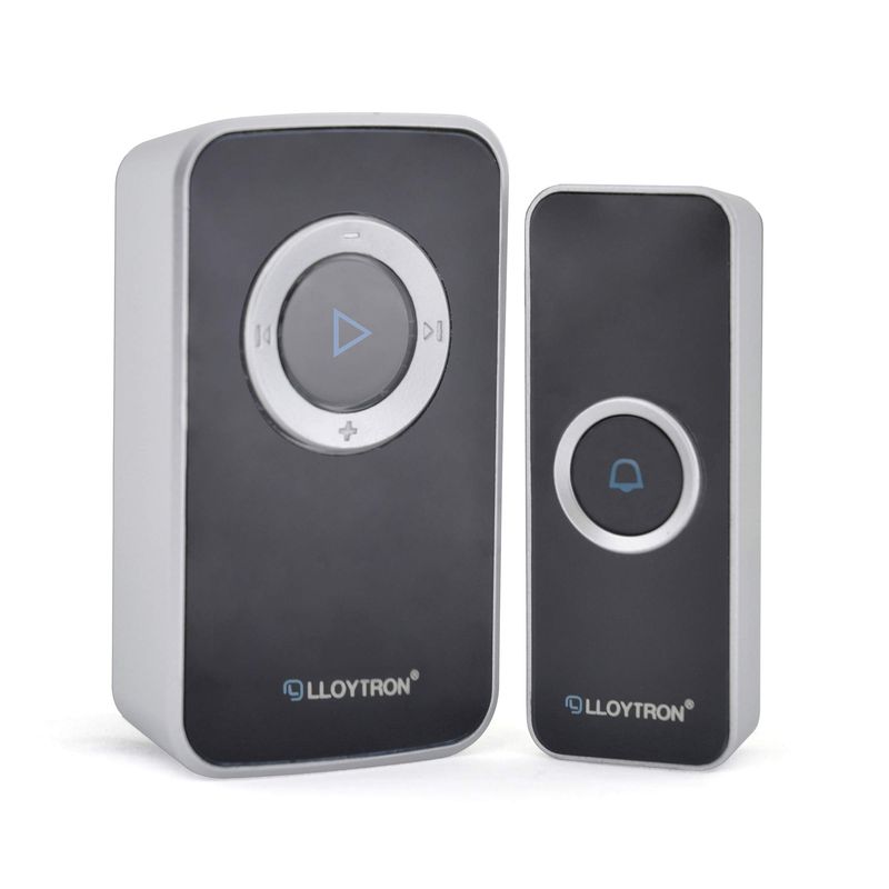 LLOYTRON MIP System 3 Doorbell Kit - USB Rechargeable Portable Chime ...