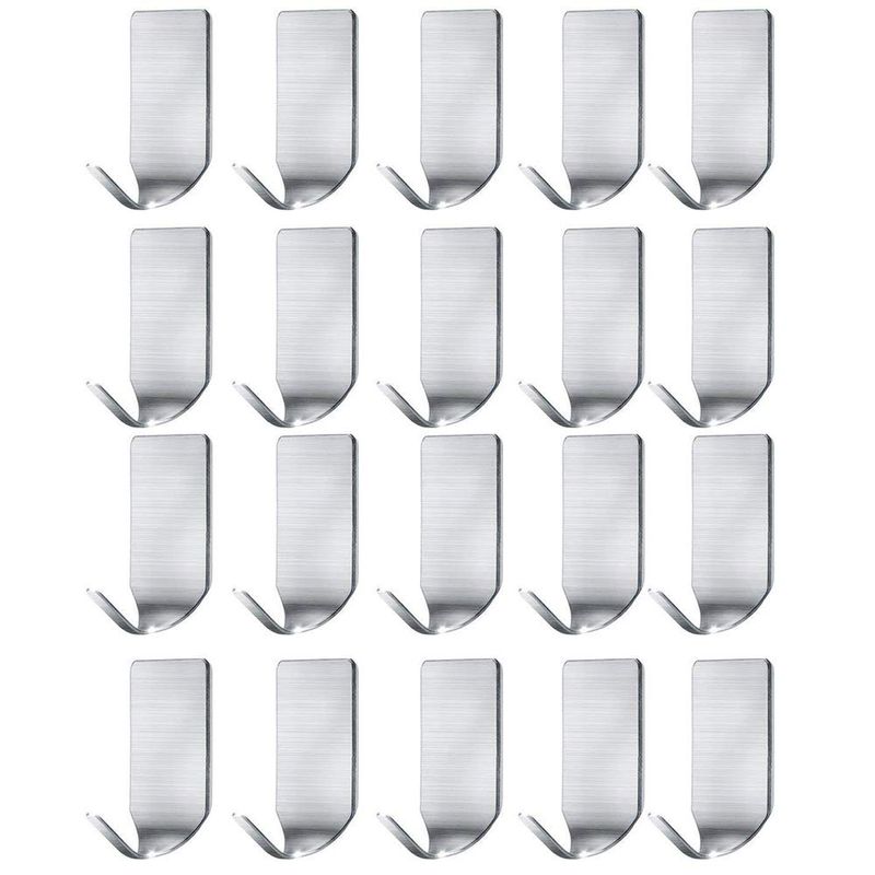 Small Adhesive Hooks Hat Hooks Organizer for Wall Stainless Steel Ultra ...