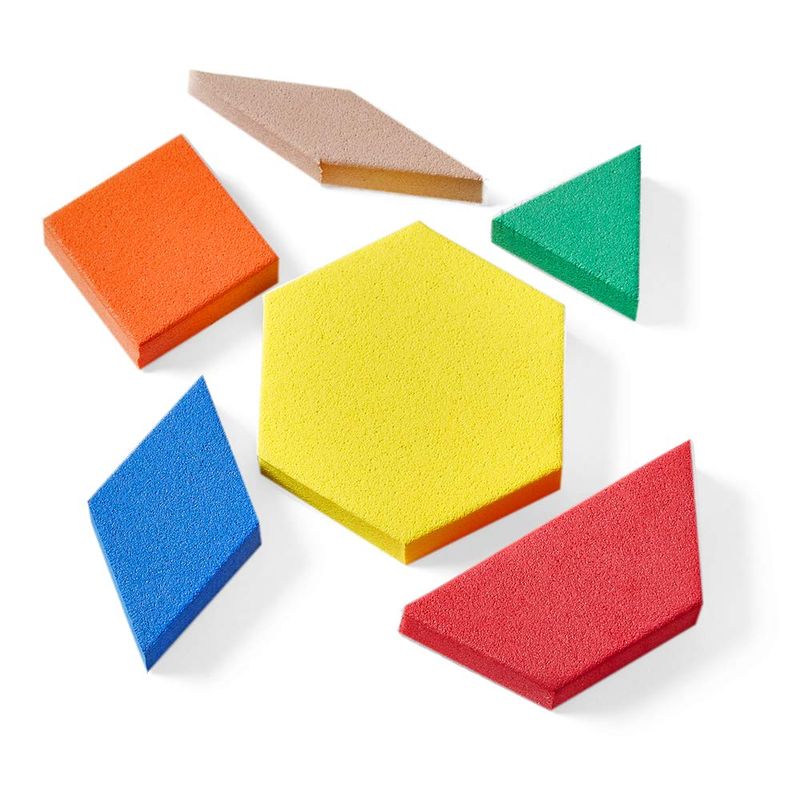 hand2mind Foam Pattern Blocks, Foam Shapes, Geometric Shapes for Kids ...