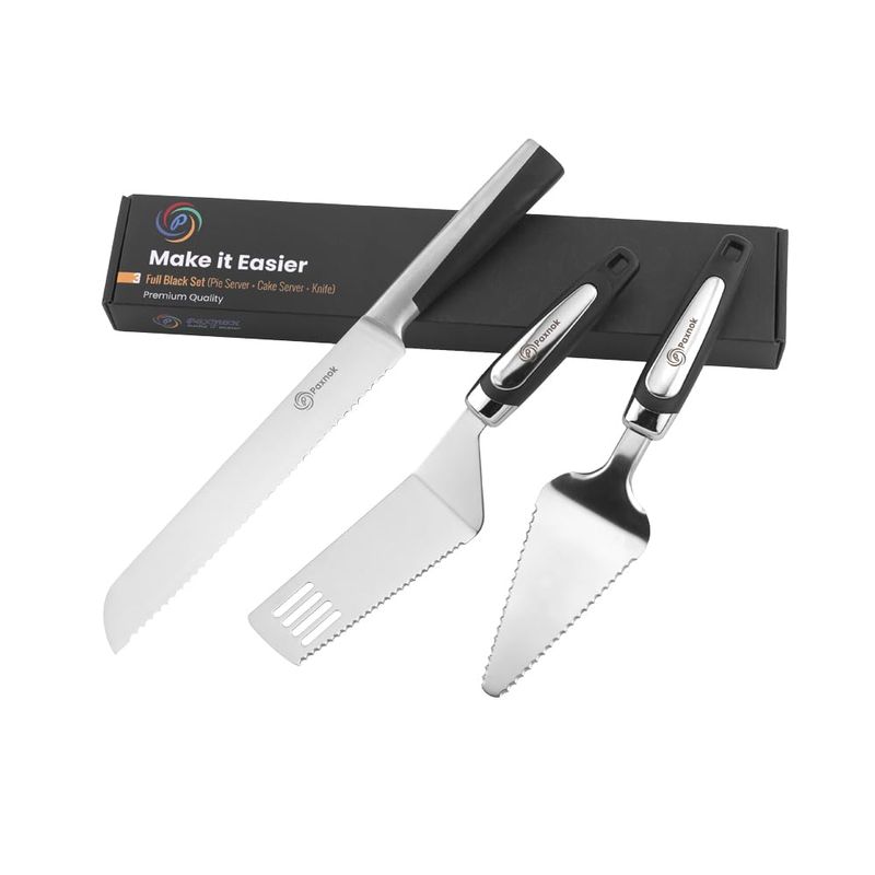 Cake Knife and Pie Server Set with Luxury Gift Box, Kitchen Essentials ...