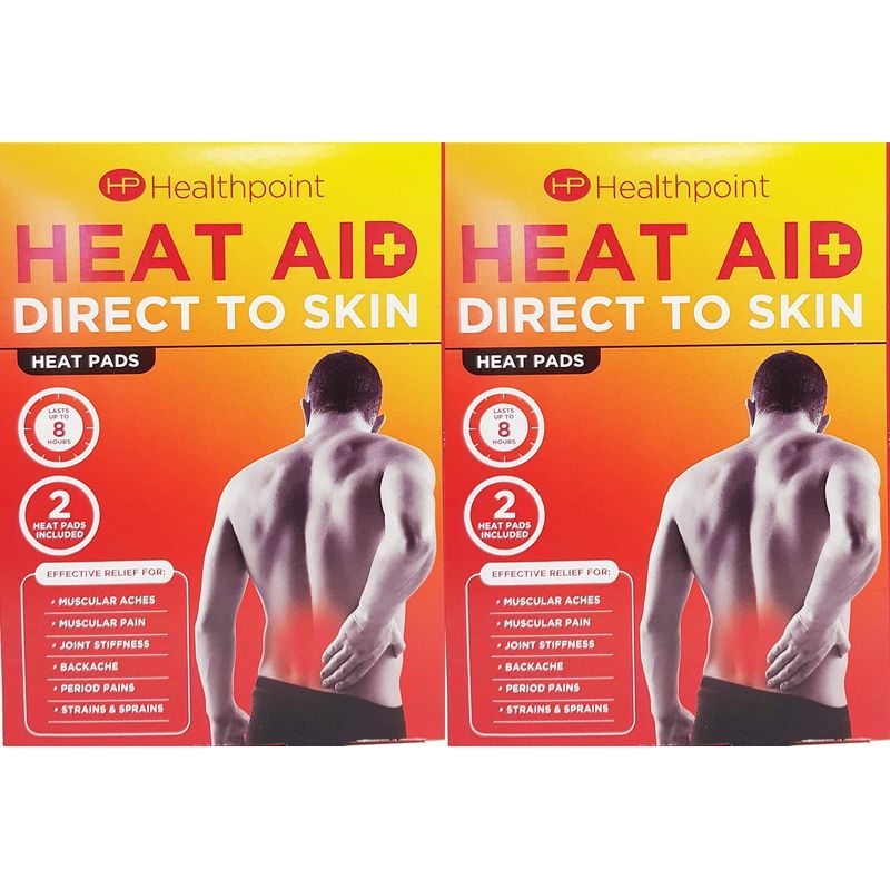 Healthpoint Heat Aid Direct to Skin Heat Pads for Aches, Pain ...