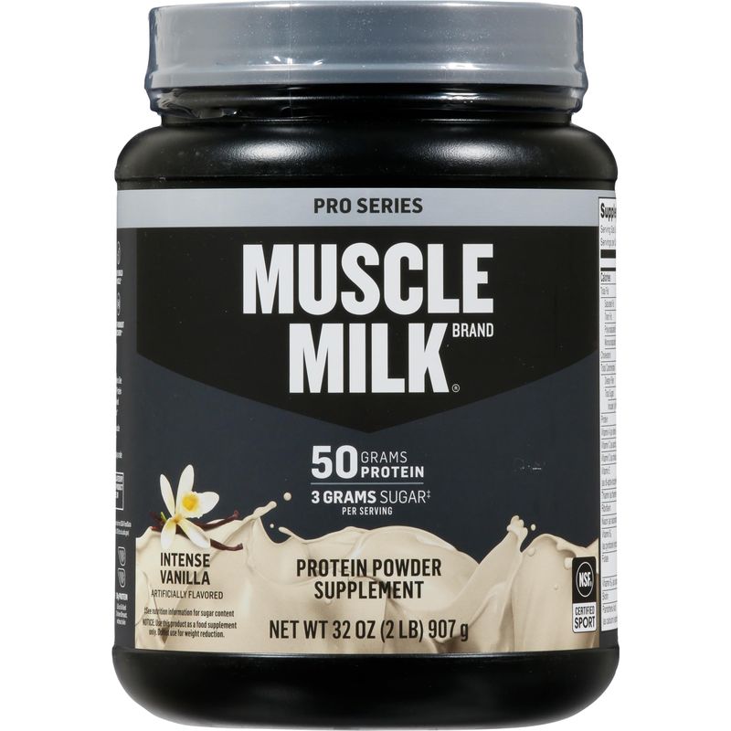 Muscle Milk Powder Pro Series, 50 Grams Protein, Intense Vanilla, 2 ...