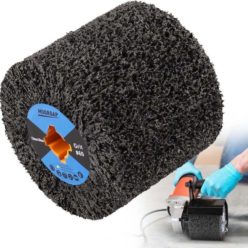 Polishing Drum, 60 Grit 120 x 100 x 19 mm Abrasive Drawing Drum Wire ...