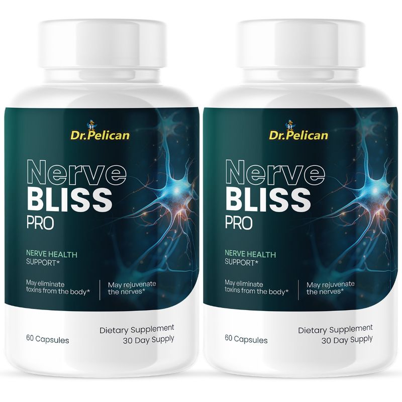Nerve Bliss Pro- Nerve Health & Brain Support- 2 Bottles- 120 Capsules ...
