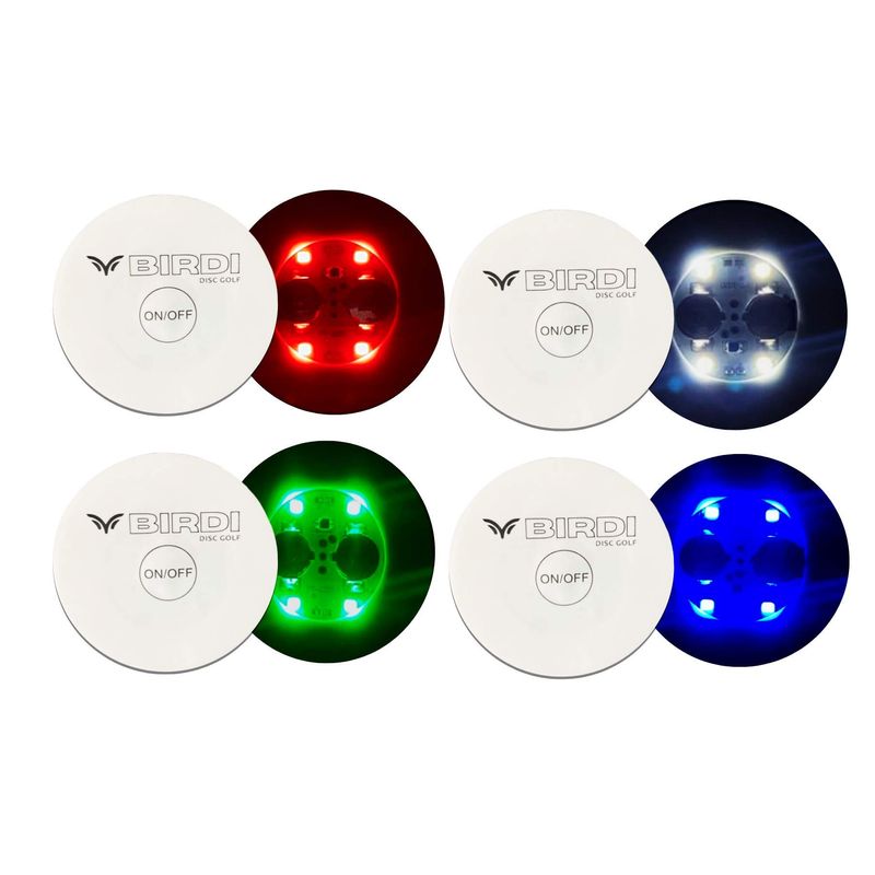Birdi Disc Golf - Disc Golf Lights - LED - Flat Circular Quad-Lite LED ...