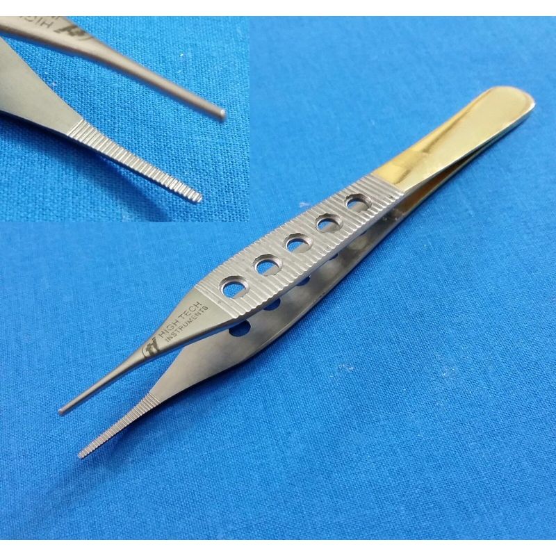 3 PC ADSON DRESSING PLASTIC SURGERY SERRATED FORCEPS 4.75" WITH GOLD ...