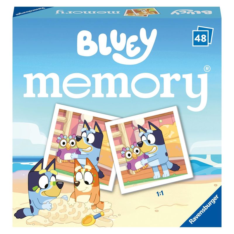 Ravensburger Bluey Mini Memory Matching Picture Snap Pairs Game for ...