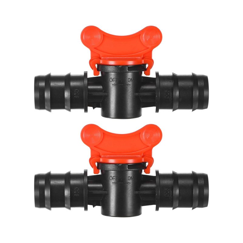 M METERXITY 4-Pack Barbed Ball Valve, for 1 Inch Drip Tubing Plastic in ...