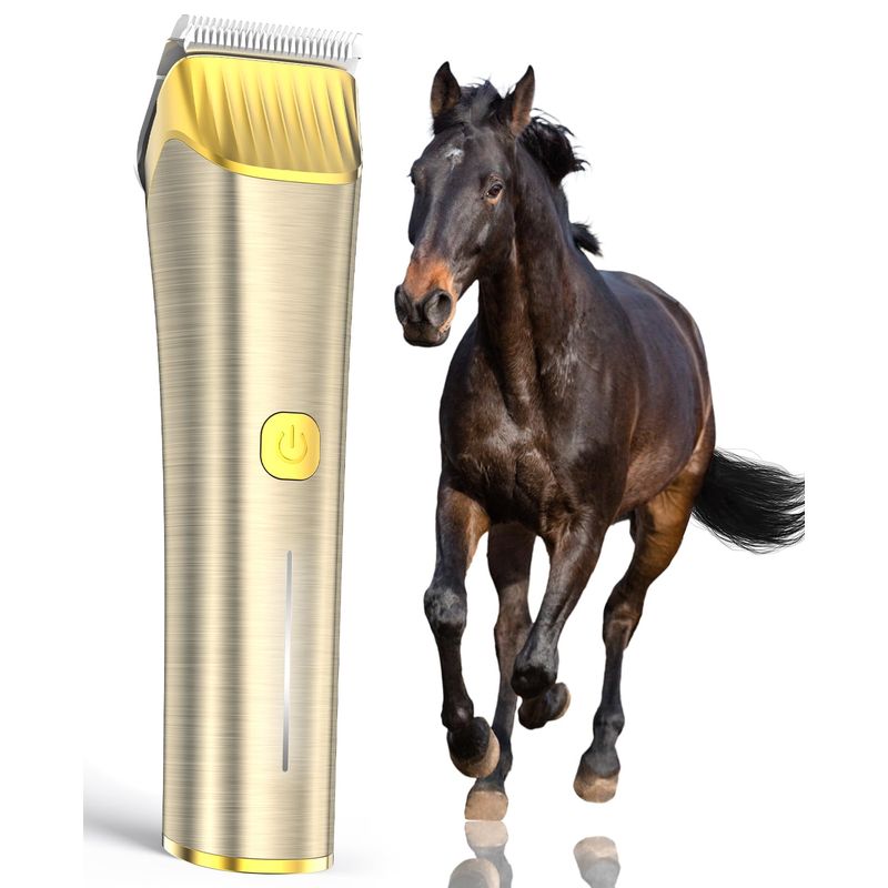 oneisall Cordless Horse Clippers,Low Noise 2 Speed Horse Grooming ...
