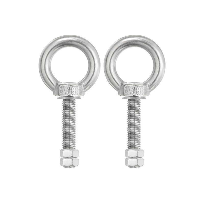 PATIKIL Lifting Shoulder Eye Bolts, 2 Pack M8x50 304 Stainless Steel ...