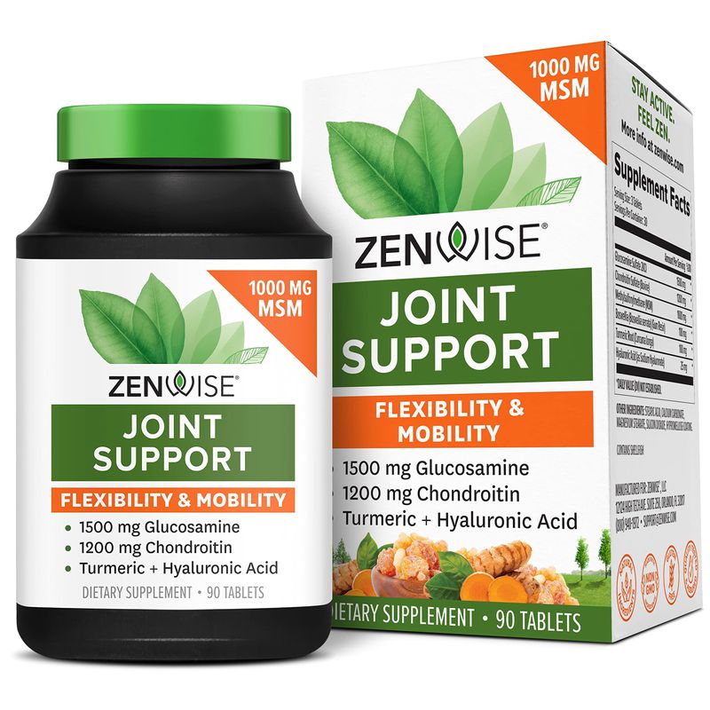 Zenwise Glucosamine Chondroitin MSM - Joint Support Supplement with ...