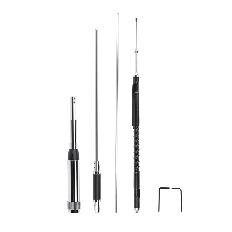 Bingfu High Gain 52.76inch Mobile Ham Radio Antenna 29/50/144/430MHz Quad-Band UHF VHF Stainless ...