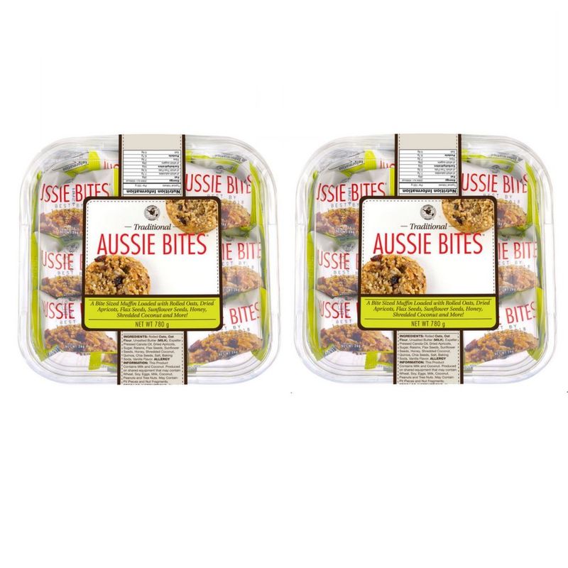 Aussie Bites 780g x 2 Individually Wrapped Muffin Snacks Universal ...