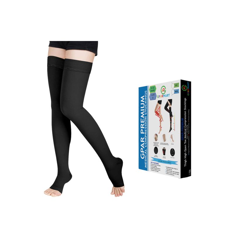GPAR Premium Medical Compression Stockings Class 2, 23-32 mmHG, Open ...