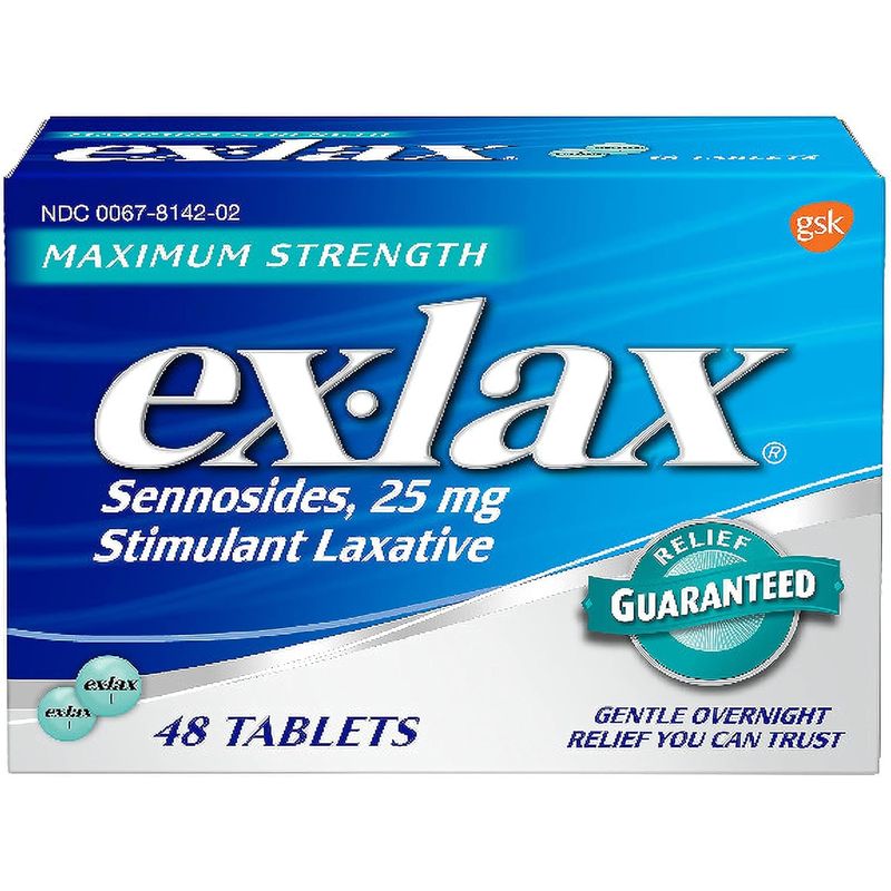 Ex-Lax Max Strength Laxative for Occasional Constipation – 48 Count ...