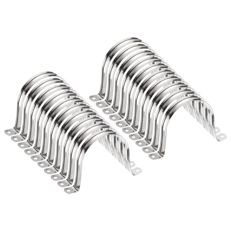 sourcing map 30pcs 3 9/16 Inch 90mm Conduit Clamps, M90 U Tube Pipe ...