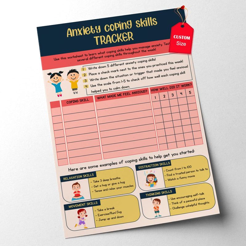 LOLUIS Mental Health Poster, Anxiety Therapy Activities Fillable ...