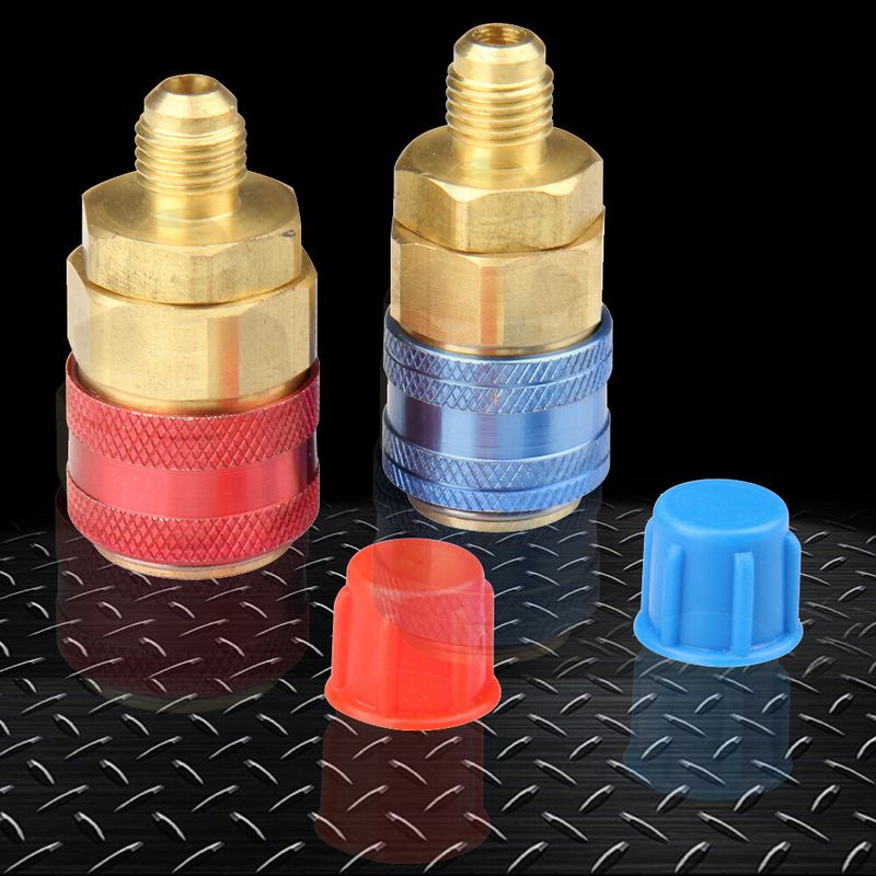 Car AC High &Low Side Quick Coupler Connector Brass Manifold ...