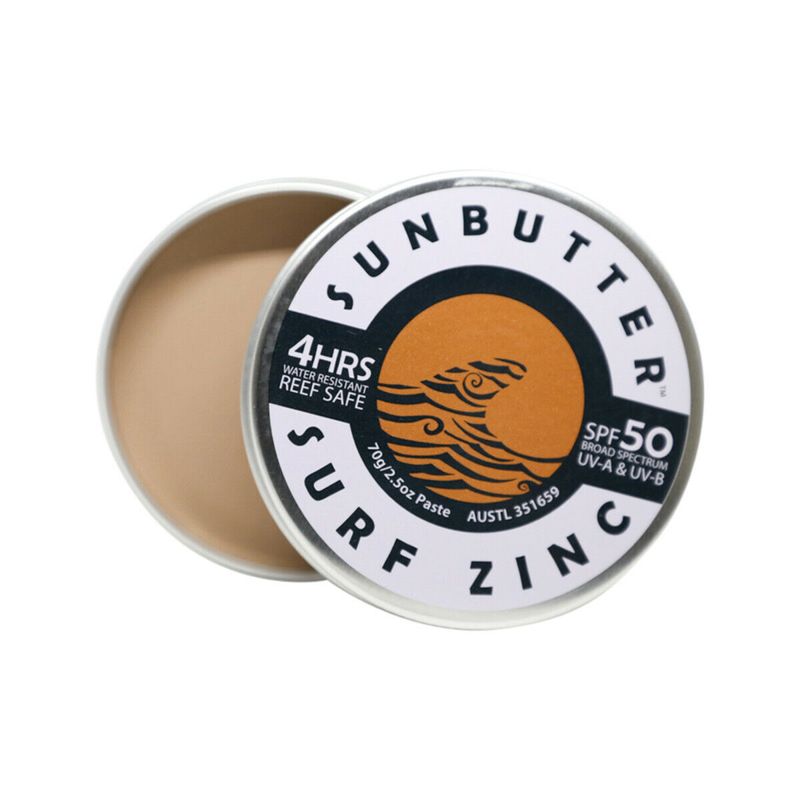 New SunButter Sunscreen Surf Zinc Tan SPF 50 Tin 70g Sun Butter Sun ...
