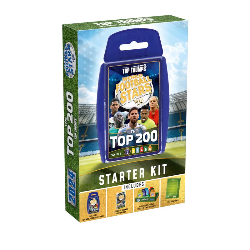 Top Trumps World Football Stars Top 200 Starter Kit Card Game, Play ...