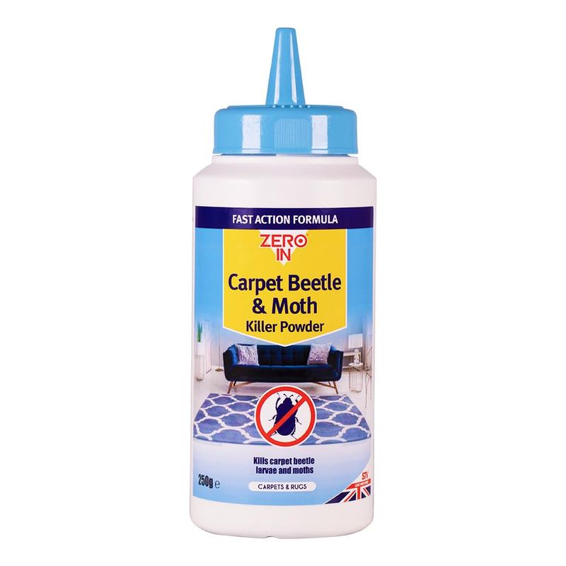 Zero In Carpet Beetle & Moth Killer Powder - 250 g – Puffer-Pack ...