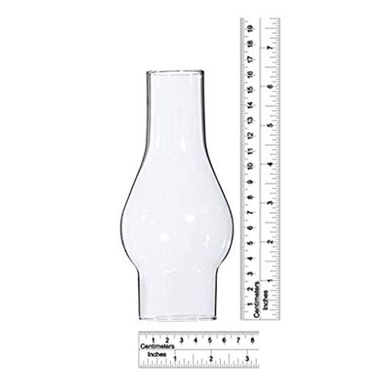 B&P Lamp SMALL 2 1/8 Inch Base by 6 1/2 Inch Tall Clear Glass Chimney ...