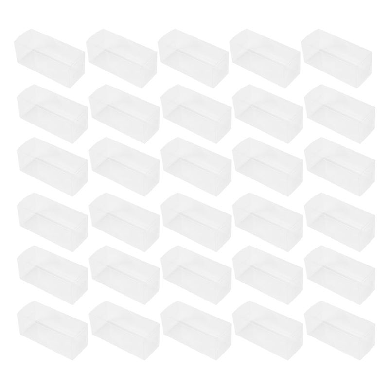 CENPEK 30 PCS Transparent Plastic PVC Box 4x4x10cm Clear Rectangle Gift ...