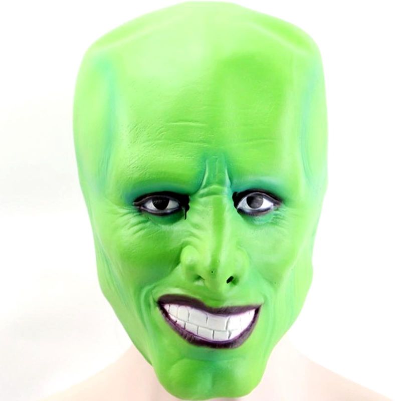 SCGEHA Green Human Mask Demon Phantom Scary Horror Cosplay Halloween ...