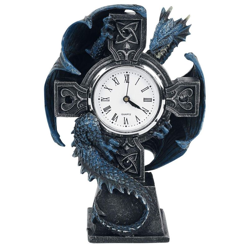 Nemesis Now B3602J7 Draco Clock Anne Stokes 17.8cm, Resin, Blue, One ...