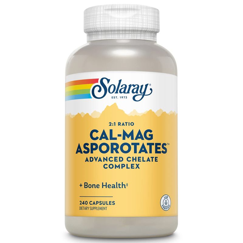 Solaray Calcium and Magnesium Asporotate Capsules | 240 Count - EveryMarket